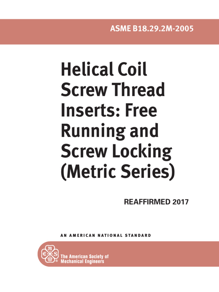 Asme B18.29.2M-2005 (2017) | PDF