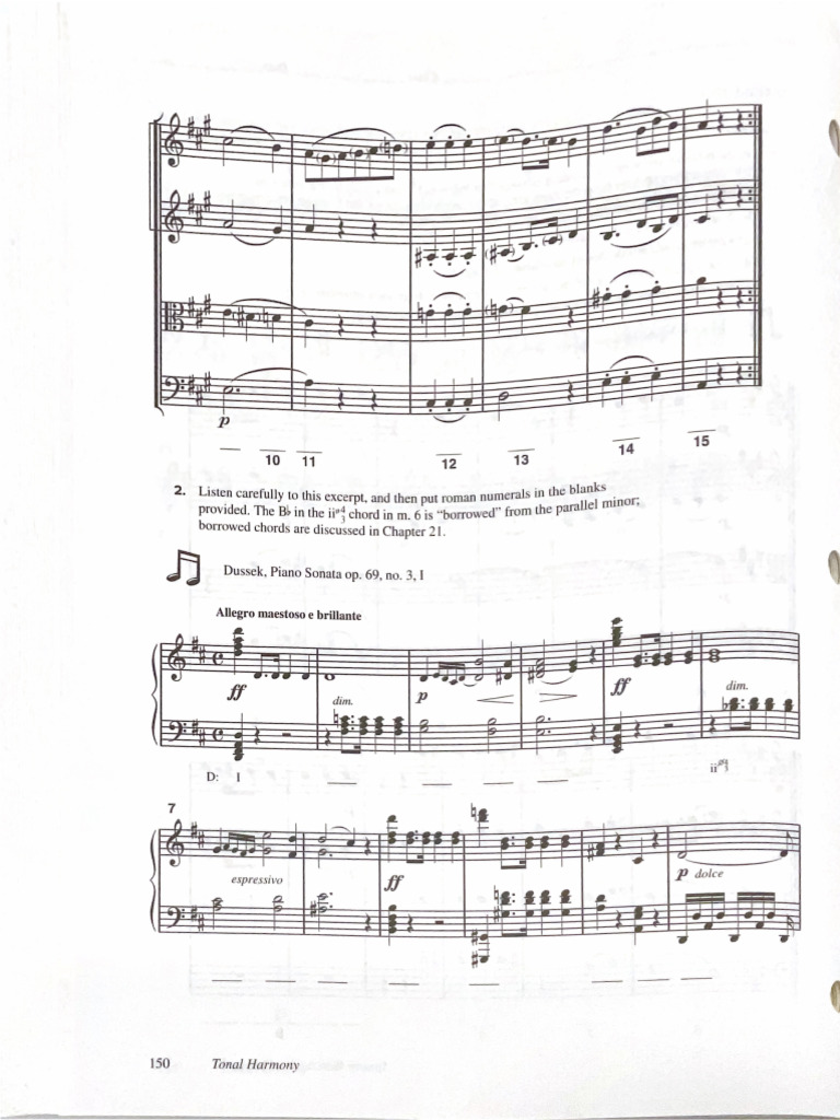 Workbook For Tonal Harmony pt.7 | PDF