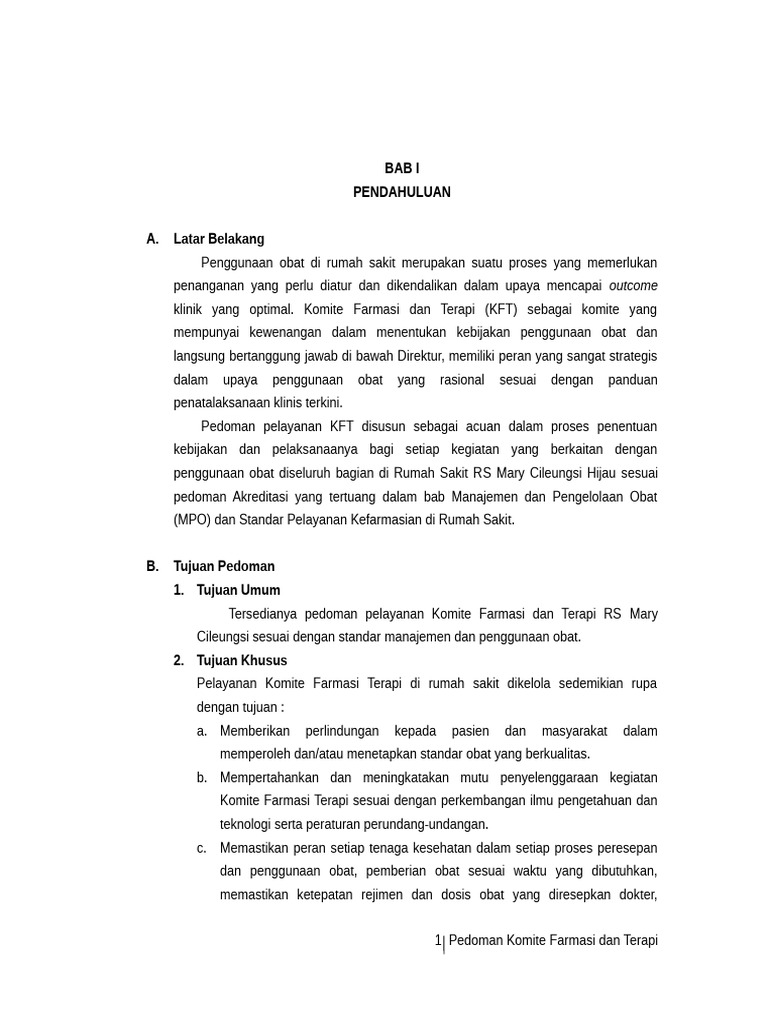 Pedoman KFT Tahun 2024 | PDF