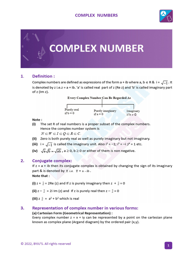 Complex Numbers & Reasoning-Mathematics | PDF | Complex Number | If And Only If