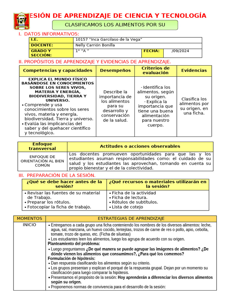 Clasificación de Alimentos por Origen | PDF | Alimentos | Aprendizaje