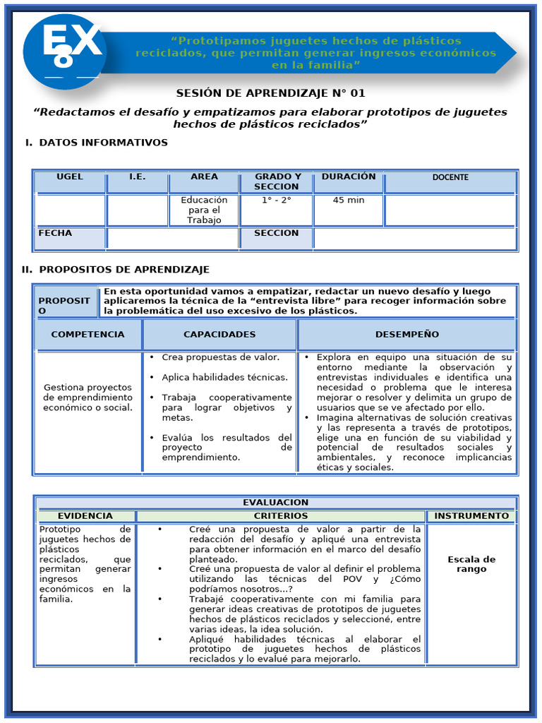 (1y2) 8 Sesión de Ept #1 | PDF | Evaluación | Maestros