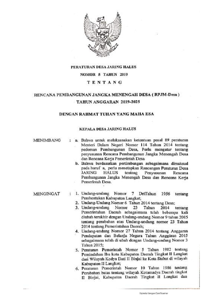 SK RPJMDes 2019-2025 - Compressed | PDF