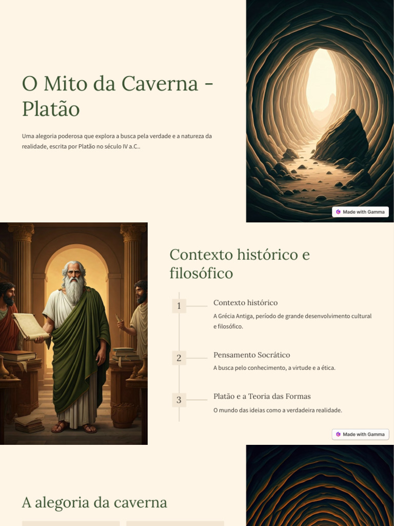 O Mito Da Caverna Platao | PDF | Realidade