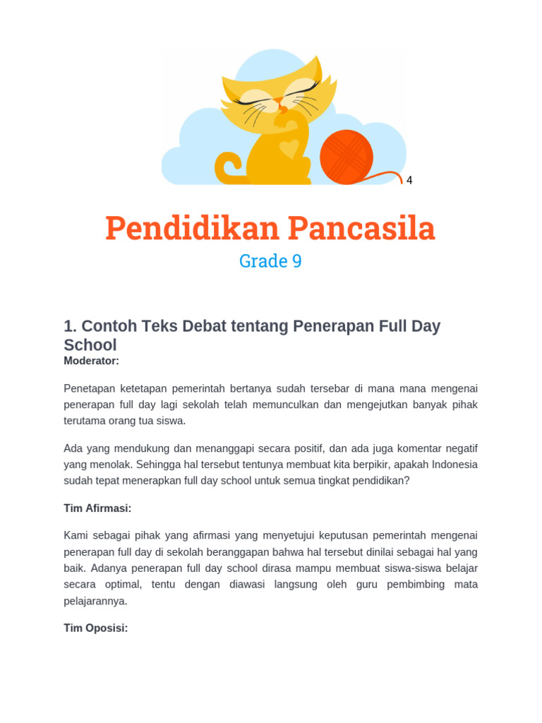 Proyek Debat PKN Kelas 9 | PDF