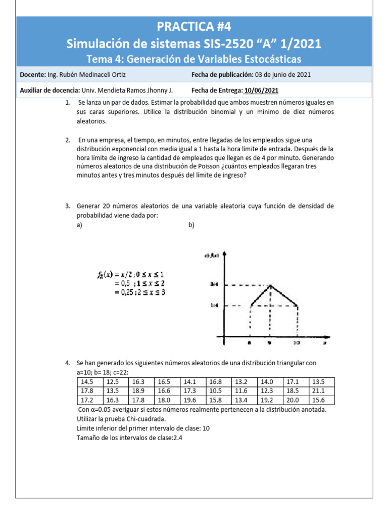 Practica 4 1-2021 | PDF | Probabilidad | Modelos estadísticos