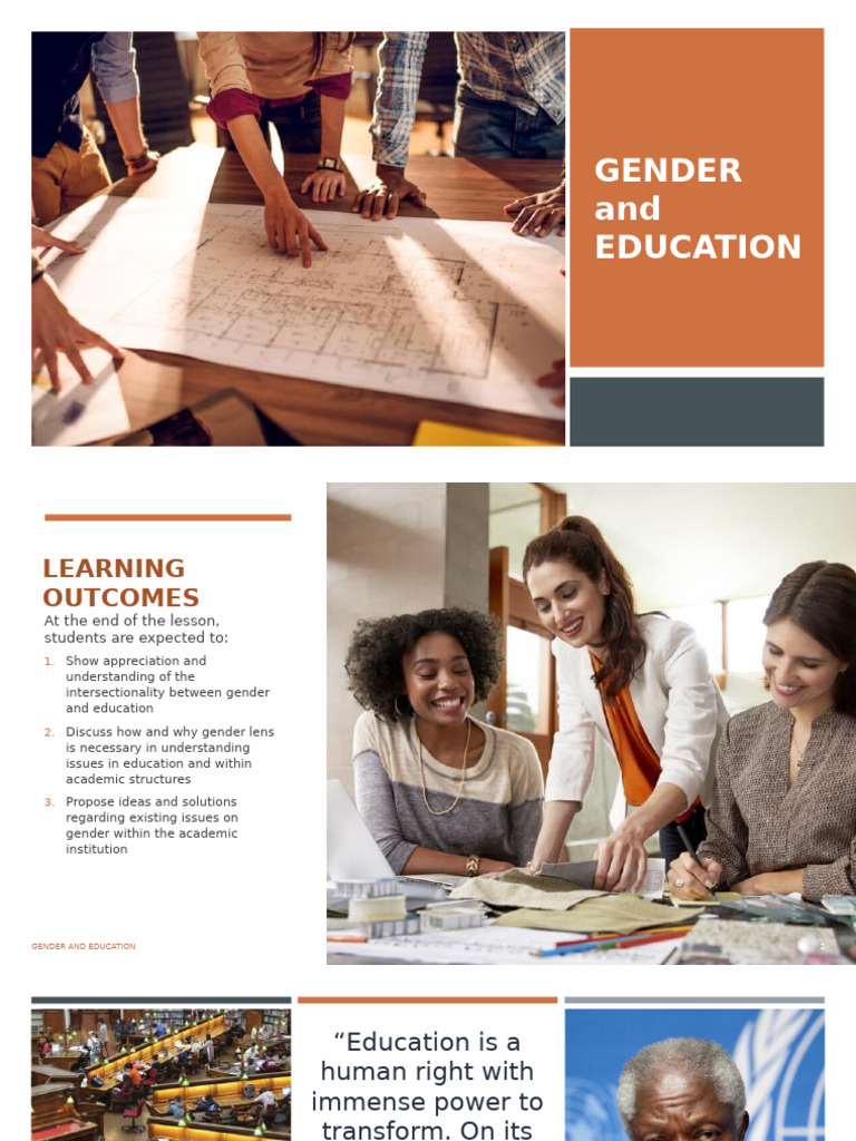 GENDER and Education 5 | PDF | Woman | Gender