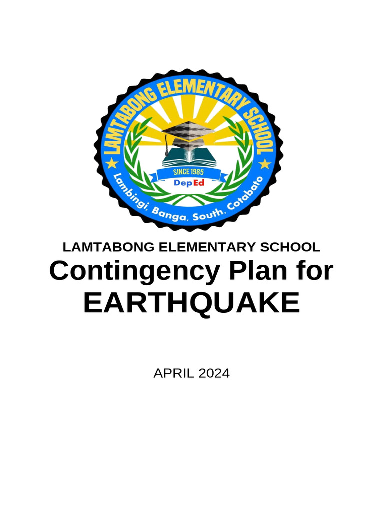 EARTHQUAKE-CONPLAN-sample-edited-v2 | PDF | Emergency Management | Earthquakes