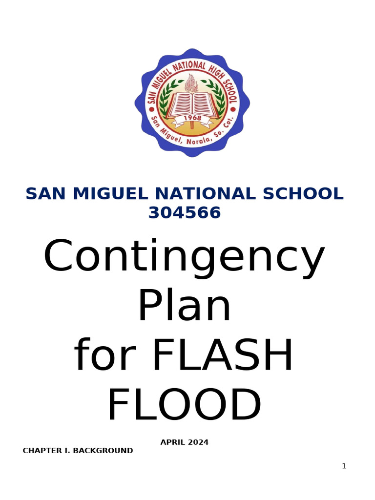 FLASH FLOOD CONPLAN Sample Edited | PDF | Flood | Hazards