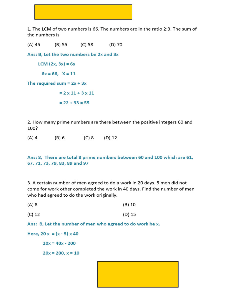 Math Problem Solutions and Answers | PDF | Prices