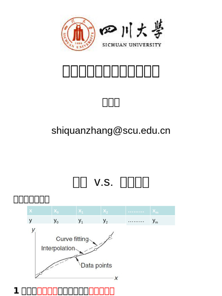 Class 4 Curve Fitting | PDF