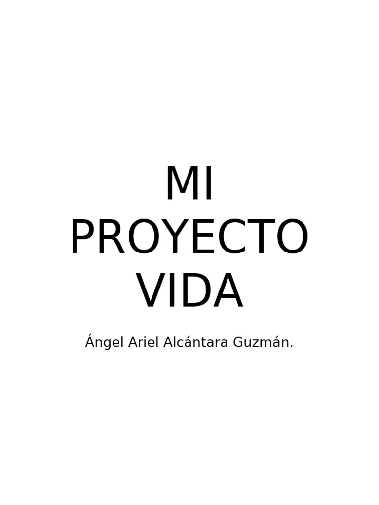 Mi Proyecto Vida | PDF