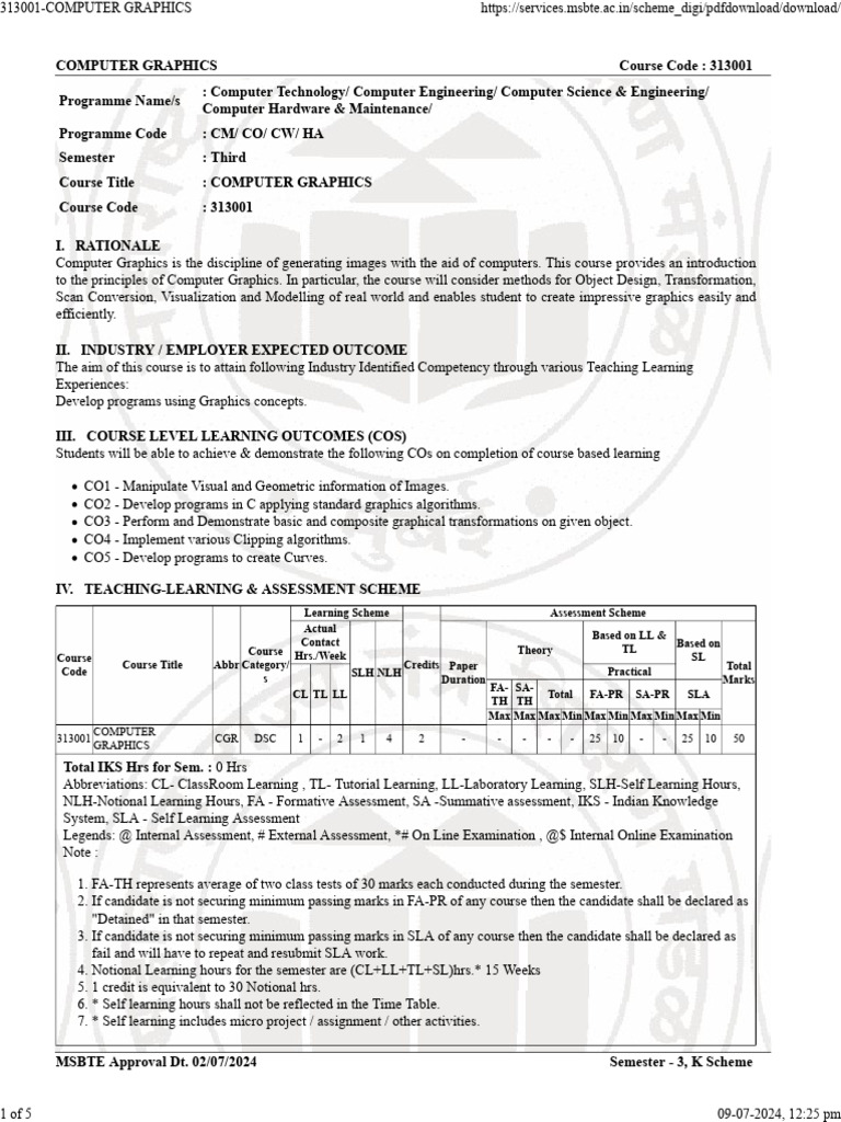 Computer Graphics CGR DSC 1 - 2 1 4 2 - 25 10 - 25 10 50 | PDF | Graphics | Computer Graphics
