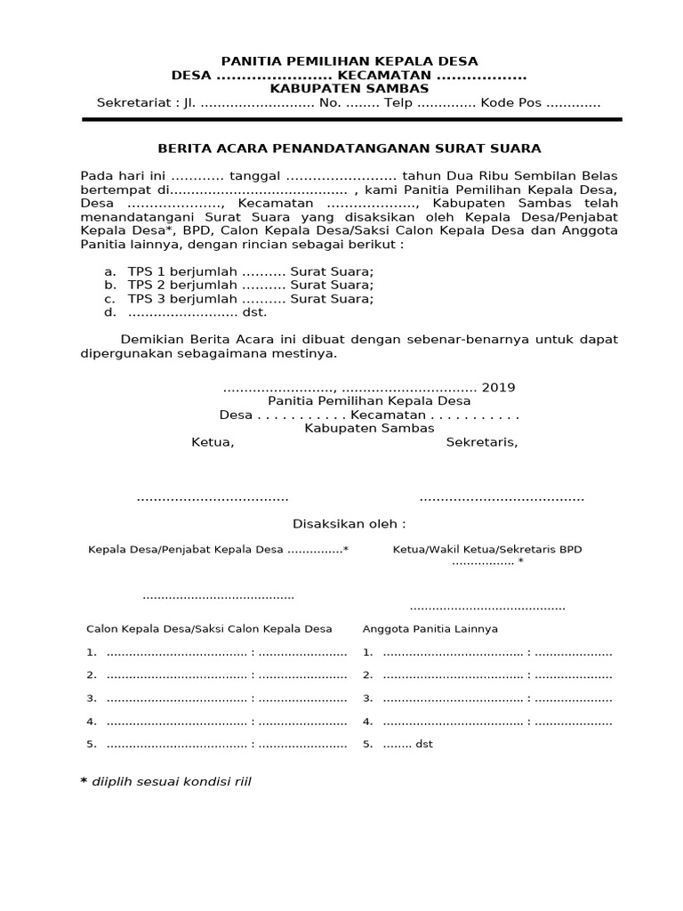 Ba TTD Surat Suara | PDF