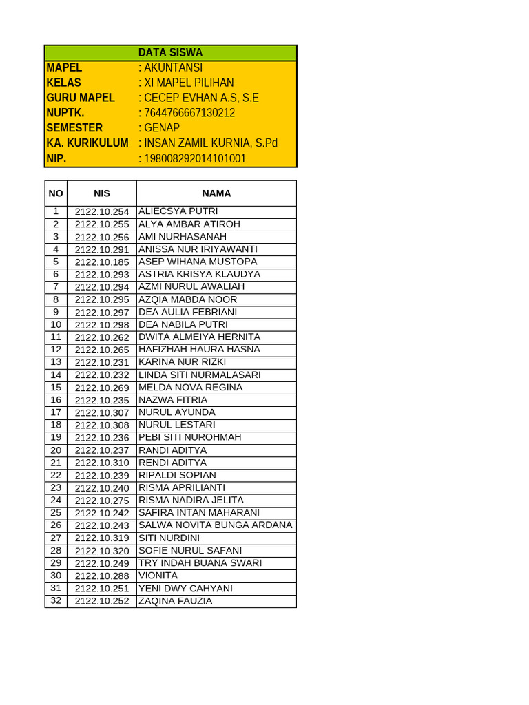 Aplikasi Rekap Nilai | PDF