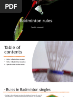 Badminton Doubles Rules Guide | PDF | Summer Olympic Sports | Summer Sports