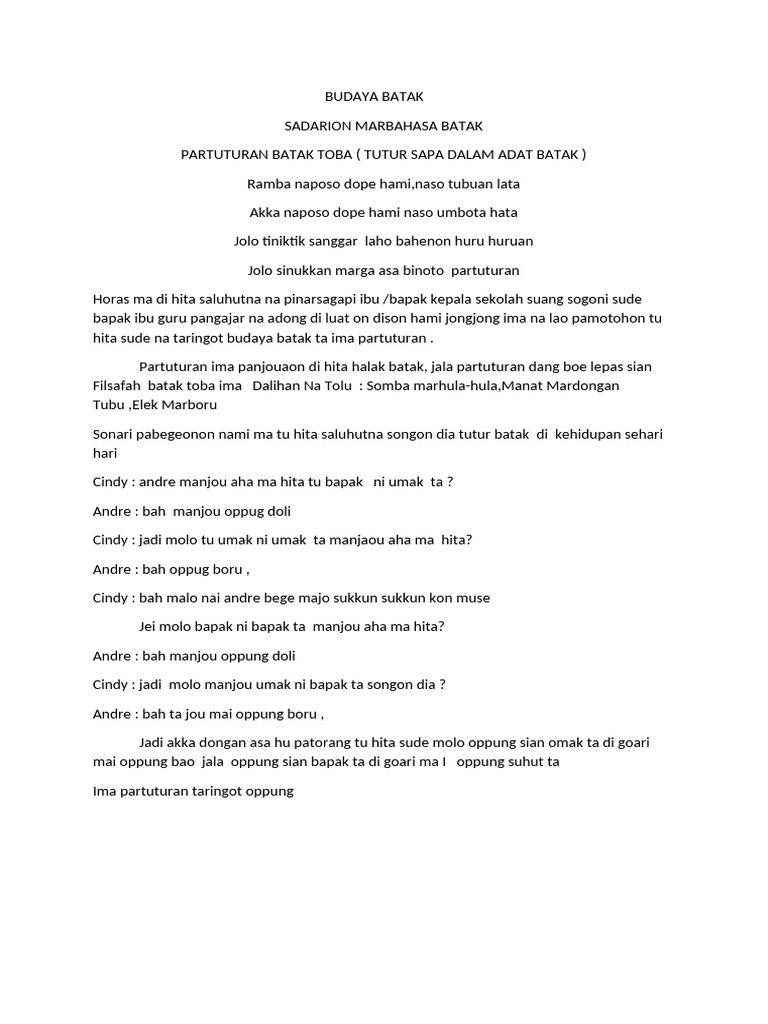 Budaya Batak | PDF