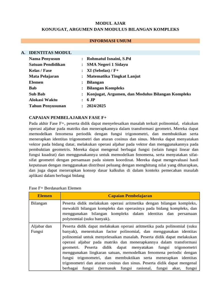 MTK TL 11 - Bab 1 Sub Bab 3 | PDF