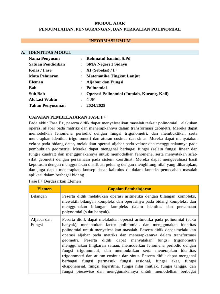 MTK TL 11 - Bab 2 Sub Bab 2 | PDF