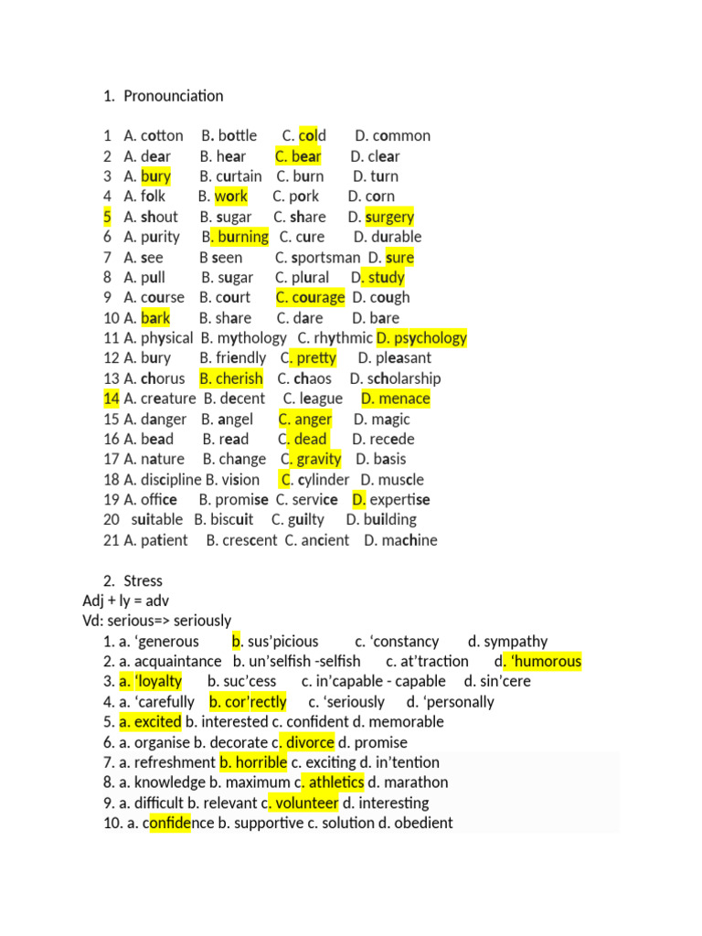 Pronounciation | PDF