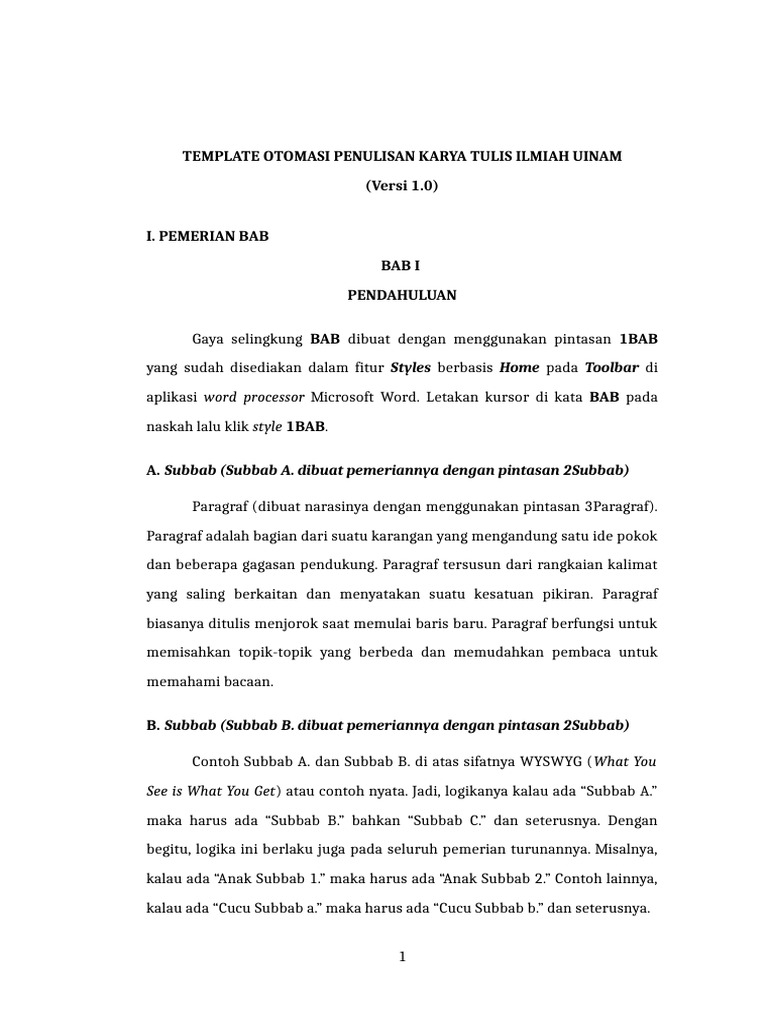 Template Otomatis Pkti Uinam 2023 | PDF