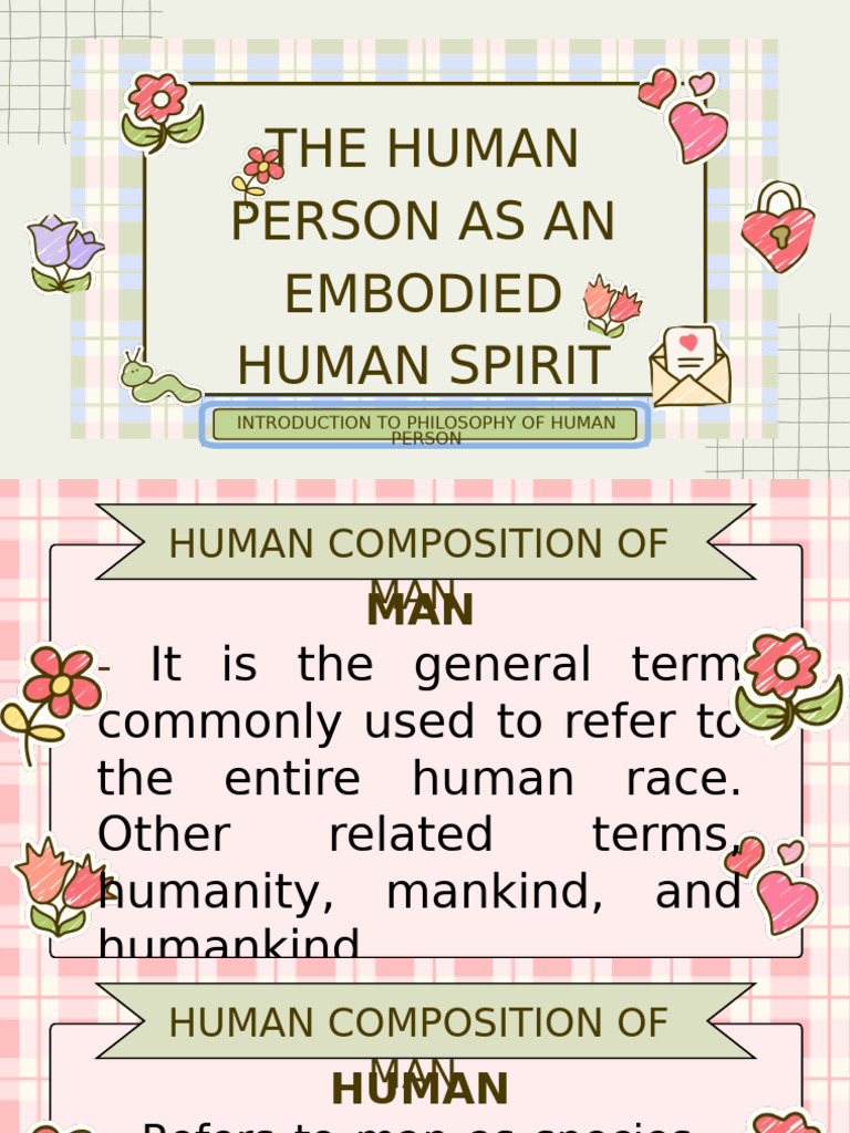 The Human Person As An Embodied Spirit | PDF | Human | Transcendence ...
