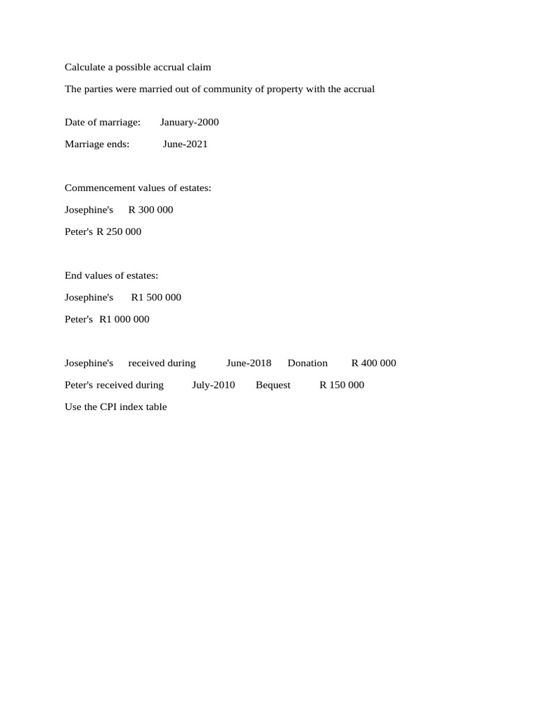 Accrual Claim Calculation Guide | PDF