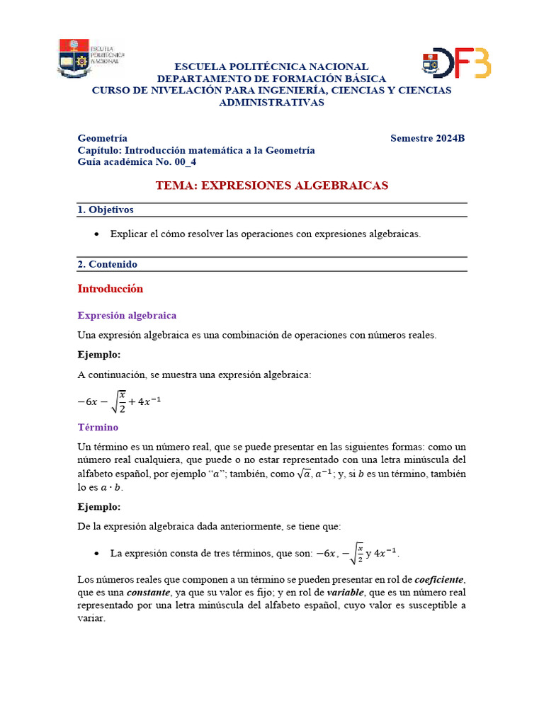 Clase 02 - Algebra | PDF | Factorización | Multiplicación