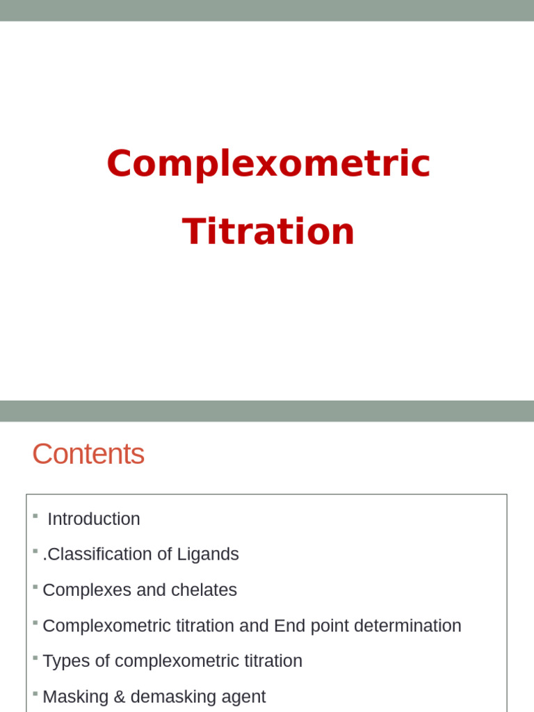 Complexometric-Titration TS | PDF | Chelation | Ligand