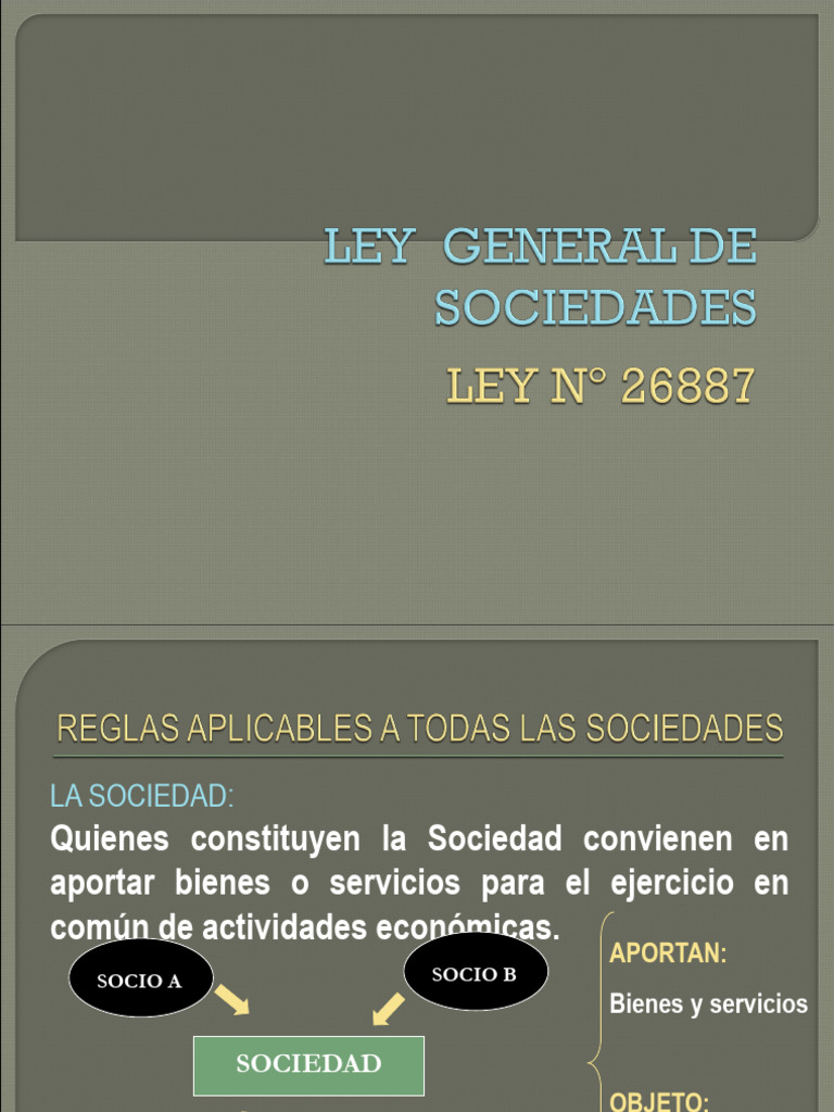 SEMANA 2 UNJBGT LEY DE SOCIEDADSS | PDF | Sociedad de responsabilidad limitada | Compartir ...