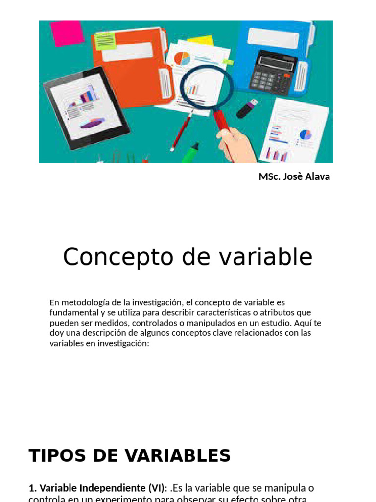 Concepto y Tipos de Variables | PDF | Variable (Matemáticas) | Experimentar