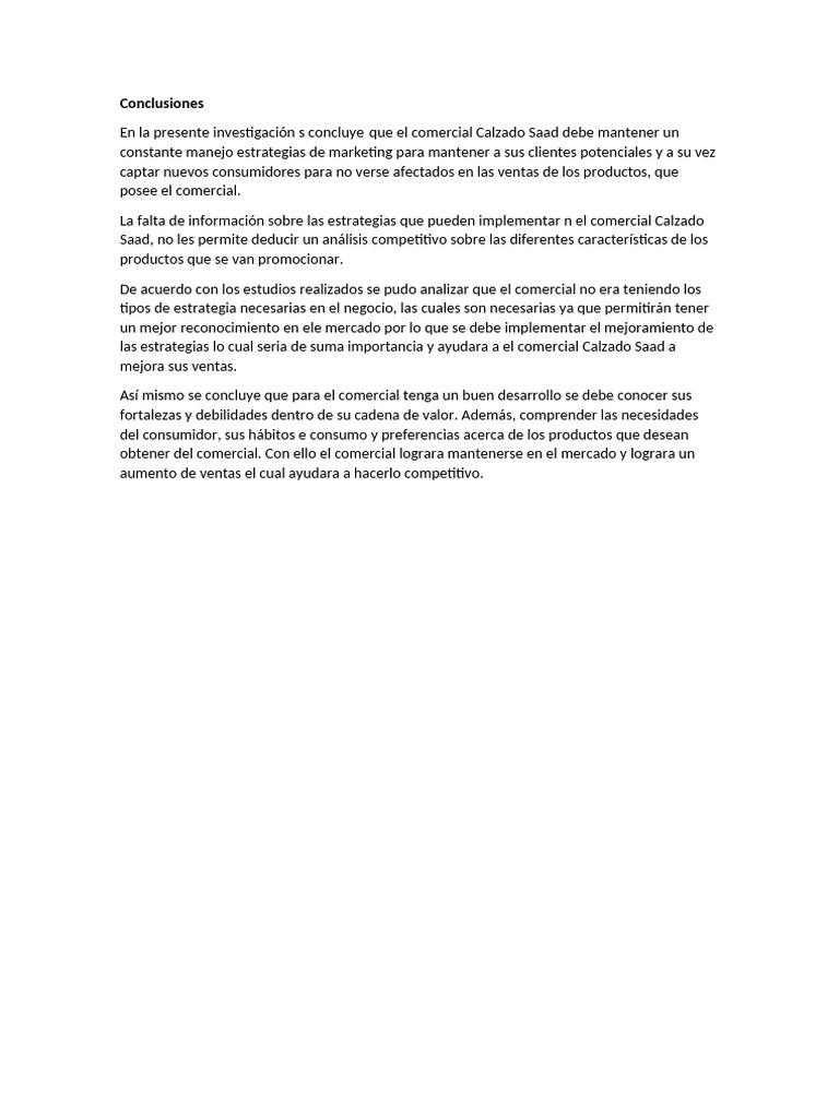 Conclusiones PIS | PDF