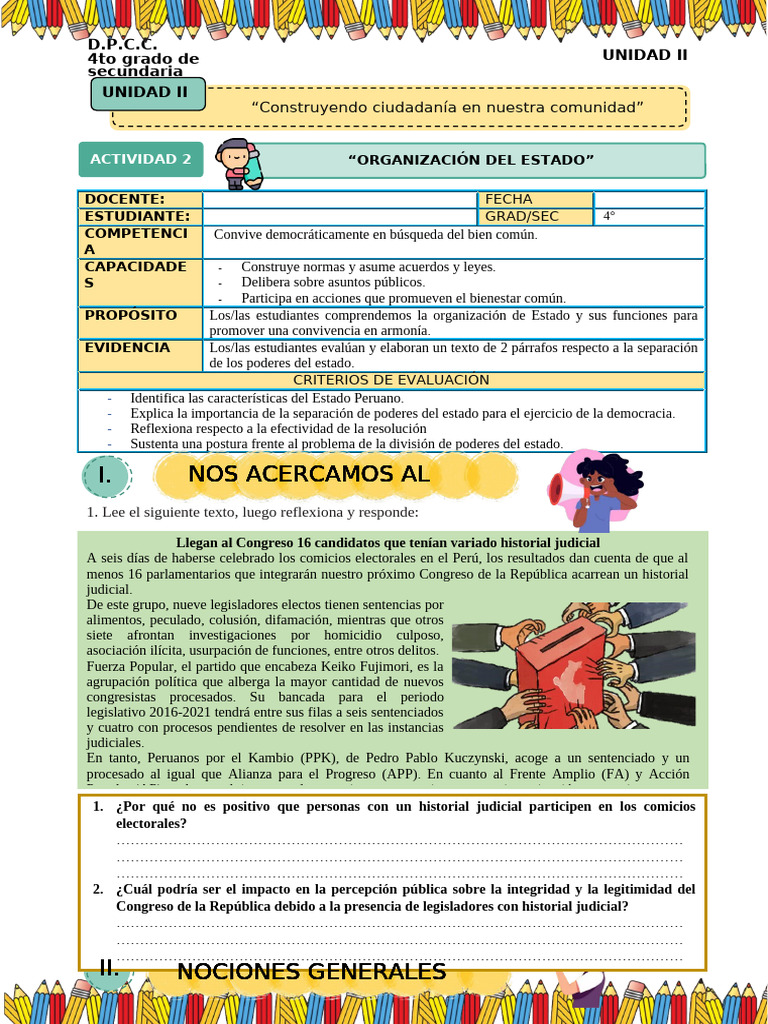 4° DPCC -ACTV.02-UNI.2 2024 | PDF | Judicaturas | Ejecutivo (gobierno)