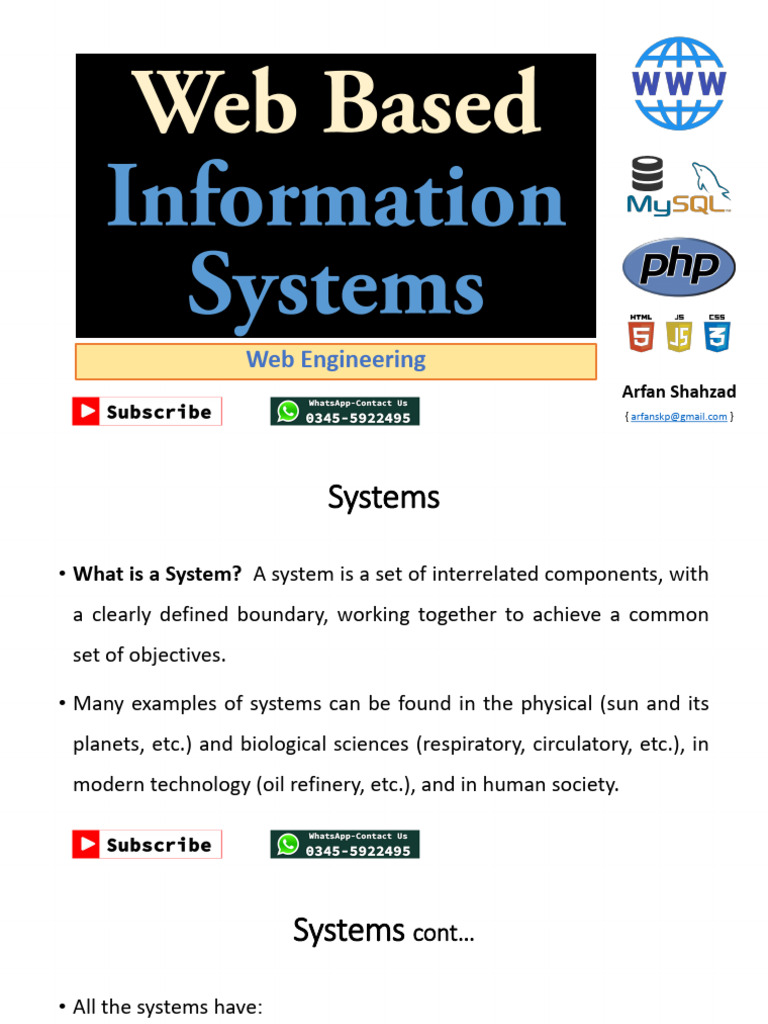 Web-06 - Web Based Information Systems | PDF | Information | System