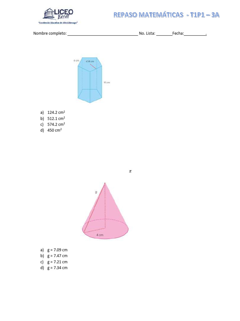 Repaso Mate 3a T1P1 | PDF | Ecuaciones | Triángulo