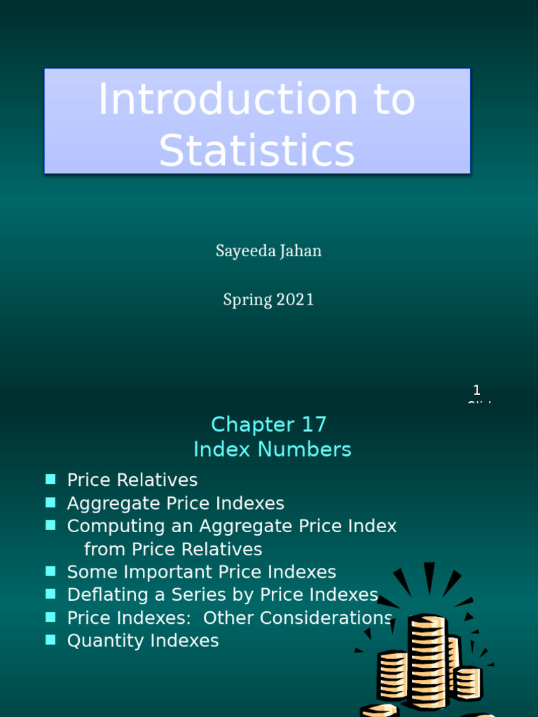 Lecture 5 Index Number | PDF | Cost Of Living | Consumer Price Index