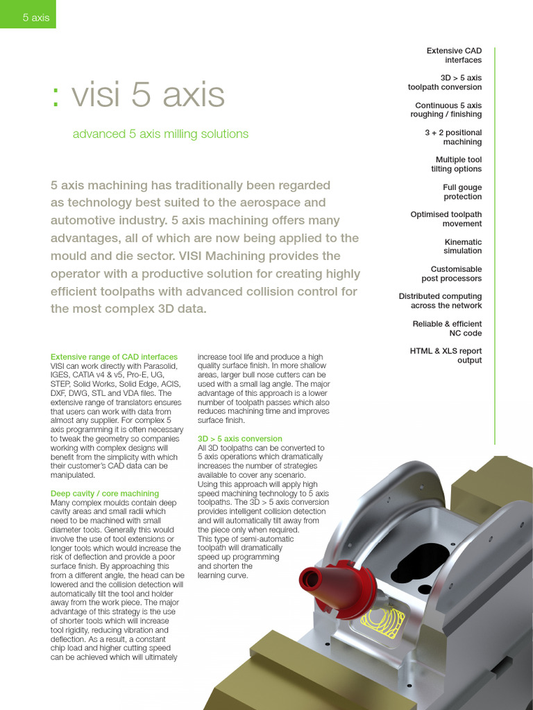 VISI_Machining_5axis | PDF | Machining | Rotation