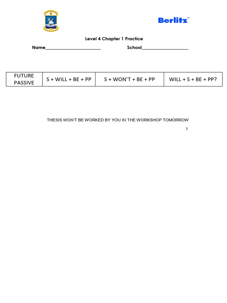 LEVEL 4 CH 1 | PDF | Language Mechanics | Syntax