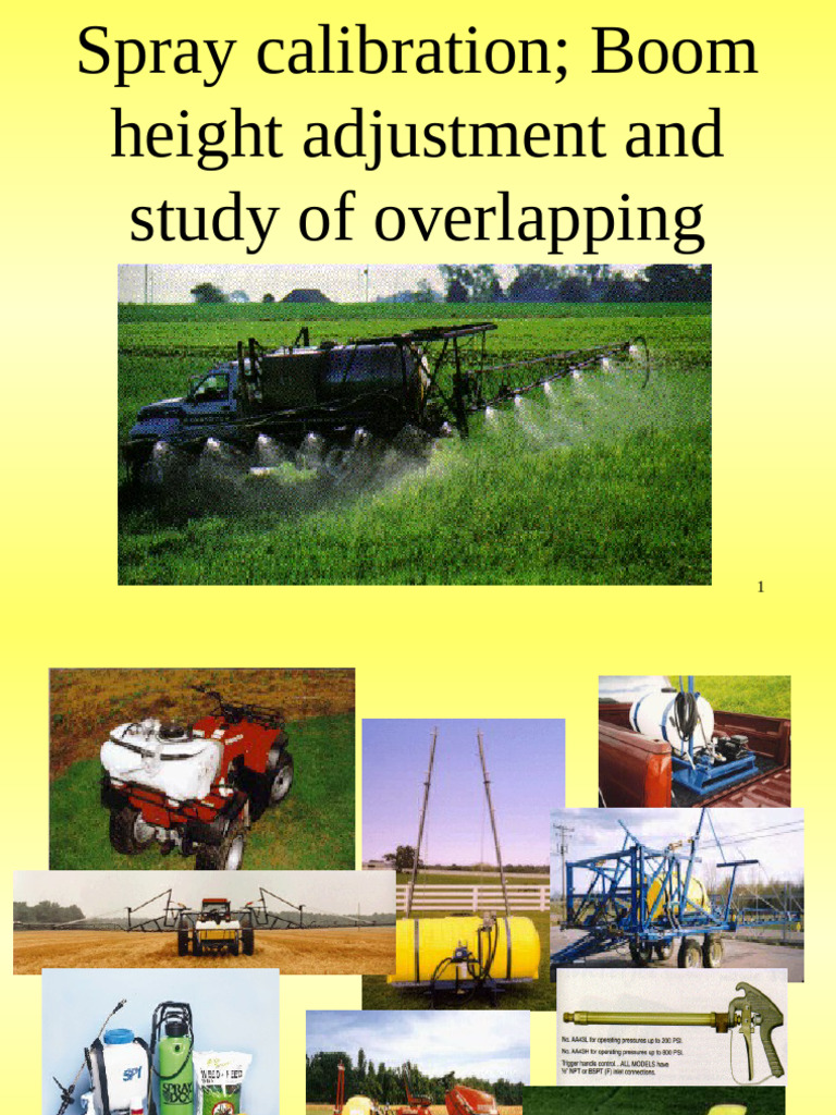 Class Notes Spray Calibration - Boom Height Adjustment and Study of ...