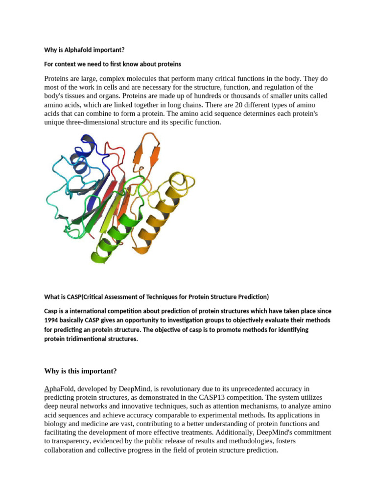 Why Is Alphafold Important | PDF