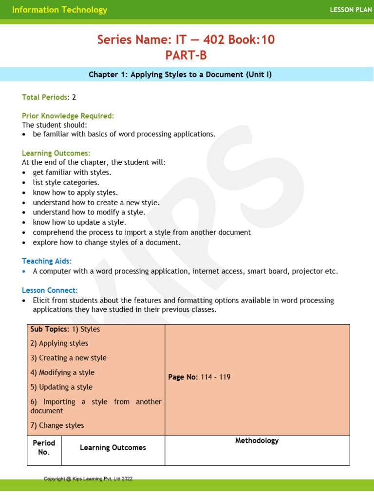 lessonplan_IT_402_book10_2022_Part B | PDF | Relational Database | Databases