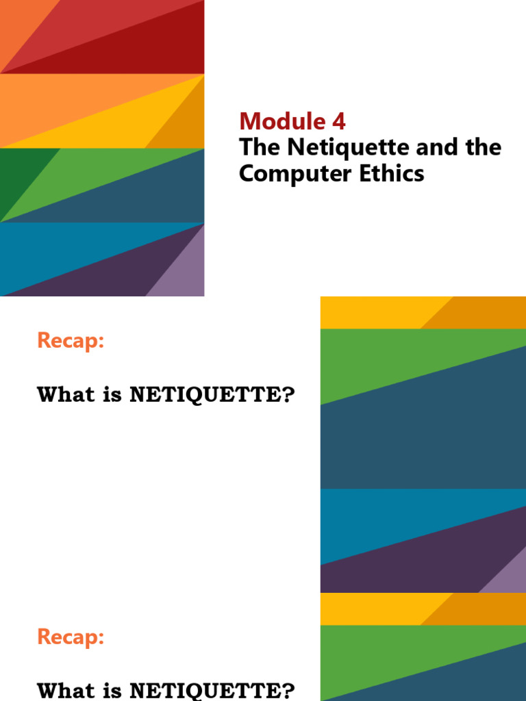 Module 4 The Netiquette and The Computer Ethics. Part 2pptx | PDF ...
