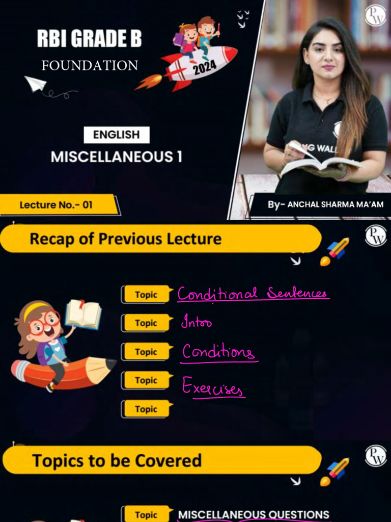 Miscellaneous Questions 01 - Class Notes | PDF