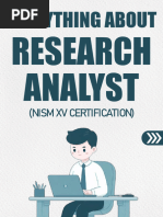 NISM Series XV - Research Analyst | PDF | Financial Analyst | Business