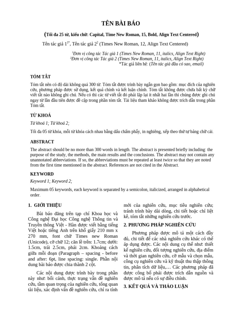 Template Vietnamese | PDF