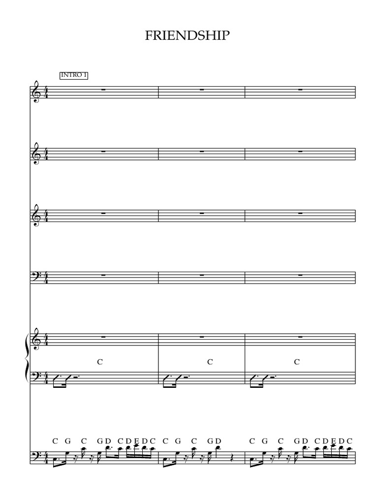 FRIENDSHIP - Score and Parts | PDF
