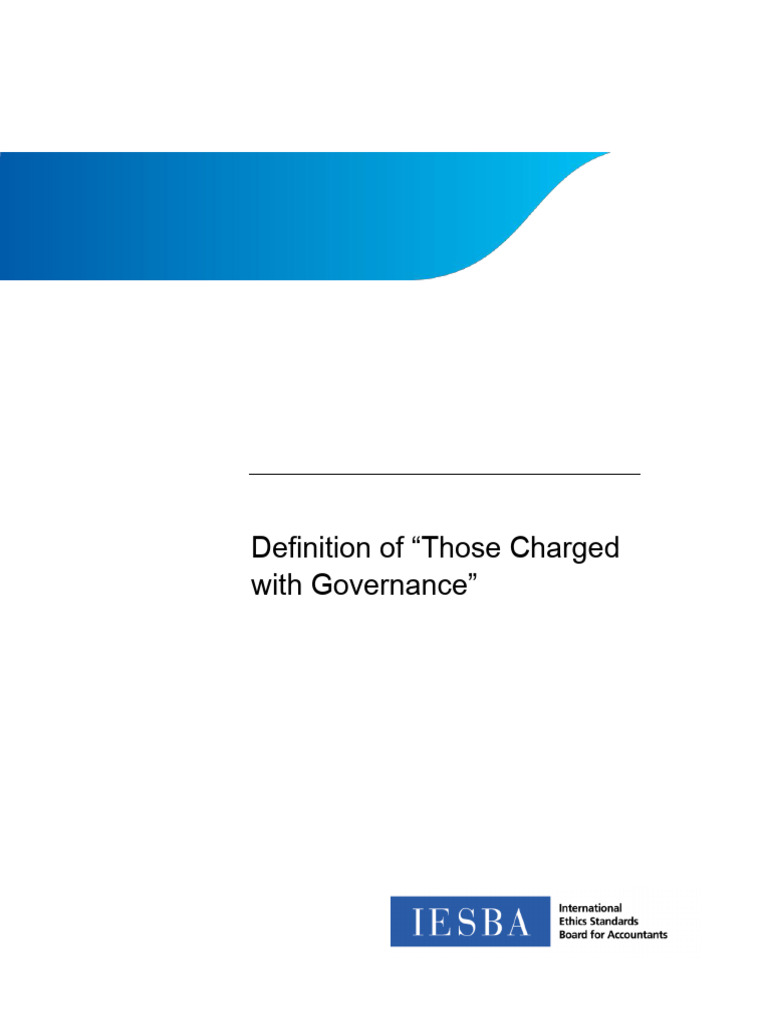 10 IESBA-ED-Code-of-Ethics-Those-Charged-with-Governance - 0 | PDF ...