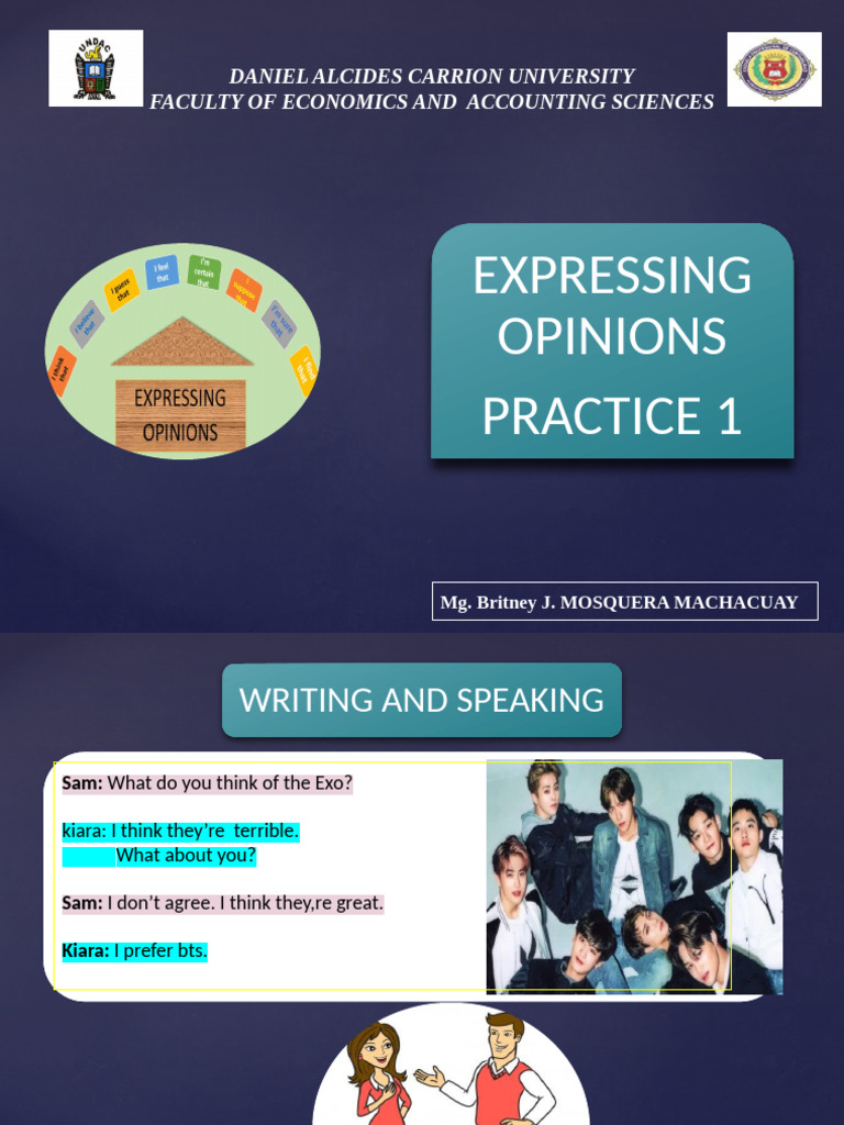 Opinion Expression Practice Exercises | PDF