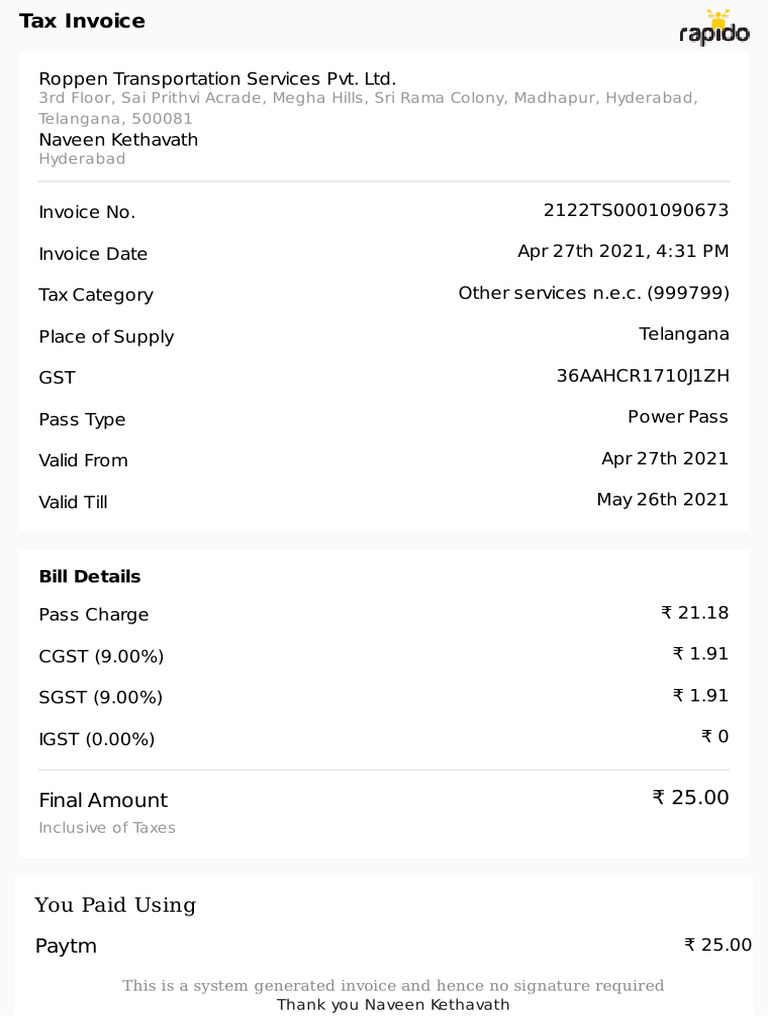 Invoice 6087 Eeee 740 Be 80001 Eead 55 | PDF