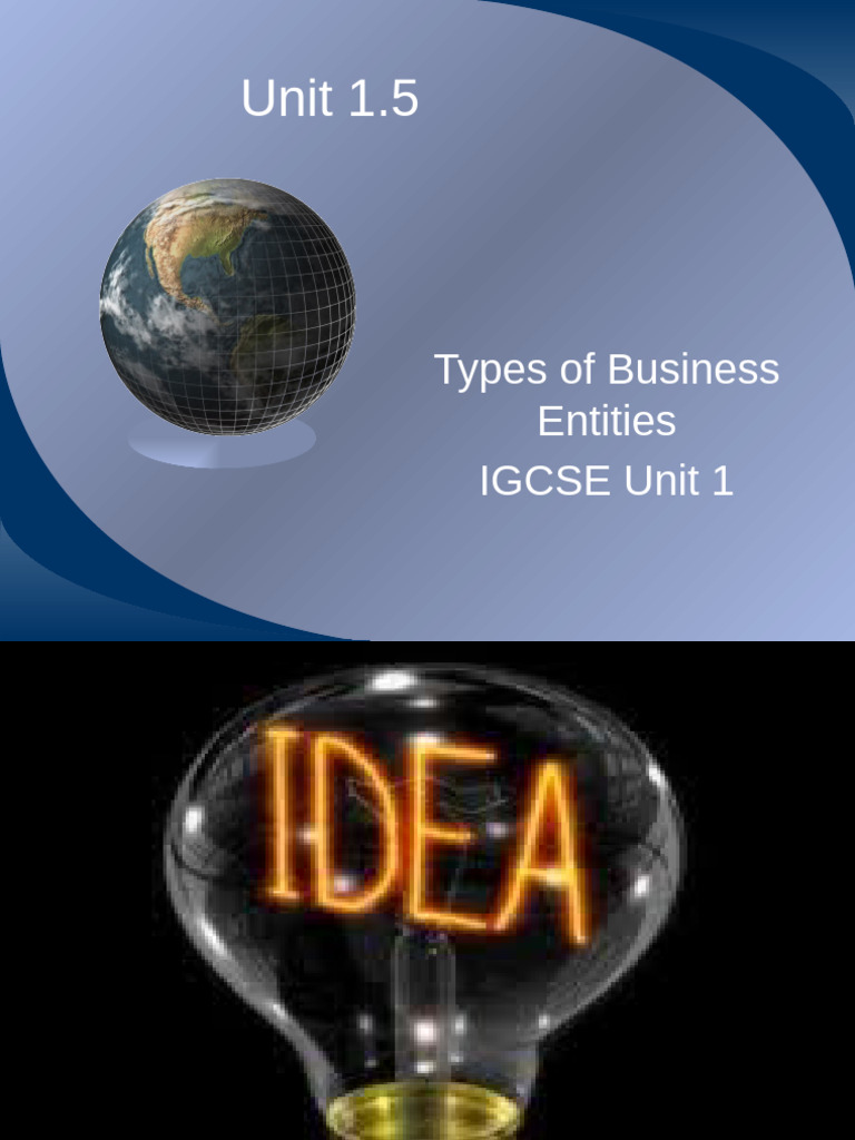Igcse 1.4 Types of Entities | PDF | Franchising | Dow Jones Industrial ...